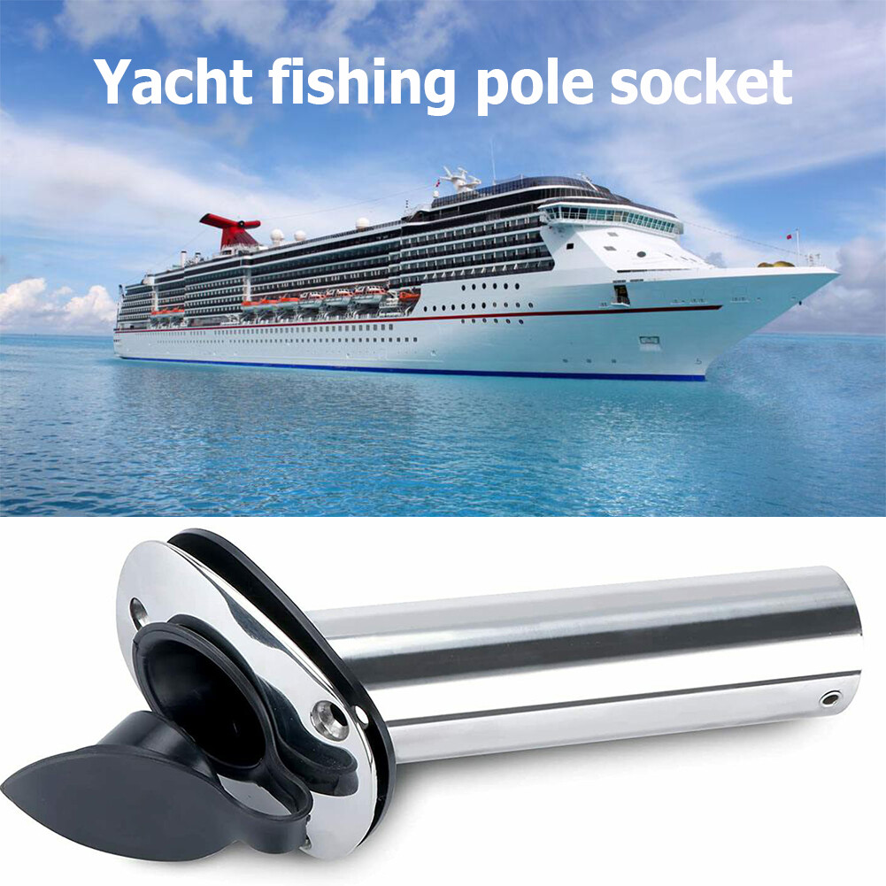 Yacht Fishing Rod Socket 30 Degree Lock Yacht Pole Rack Detachable for ...
