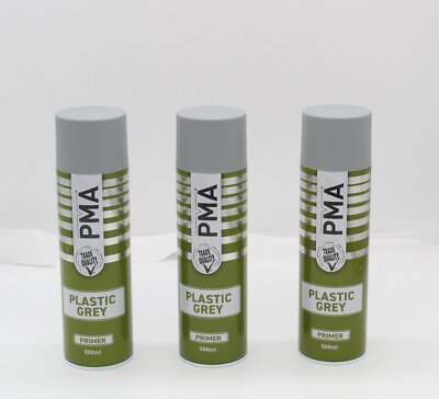 PMA 500ml Grey Plastic Primer Aerosol Spray Paint 3 Different Pack ...