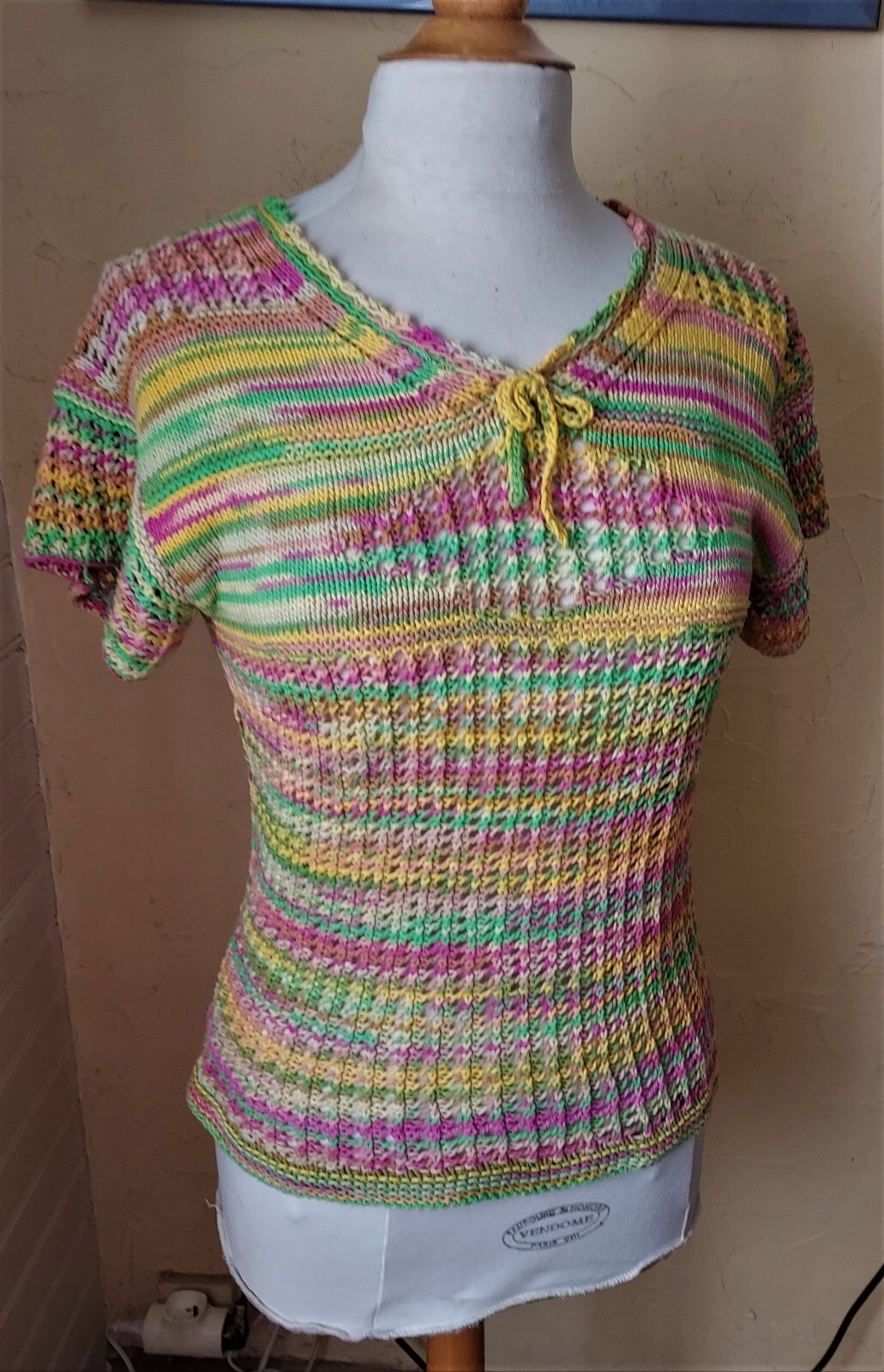 PULL KATIA tricoté main100% coton égyptien modèle unique Katia ...