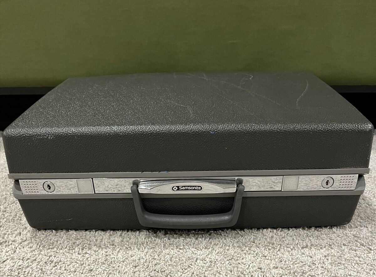 VTG 70s Samsonite Hard Shell case Business Luggage Briefcase 18 x 12 x ...