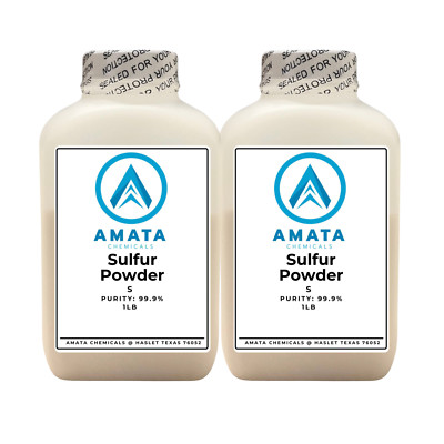 Sulfur powder 99.9% Pure RM Grade 2 X 1lb Bottles | eBay