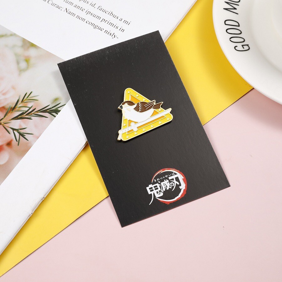 Demon Slayer Kimetsu no Yaiba Anime Zenitsu Agatsuma Symbol Enamel Pin ...