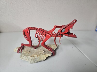 Unique Red Metal Dragon Statue Recycled Metal | eBay