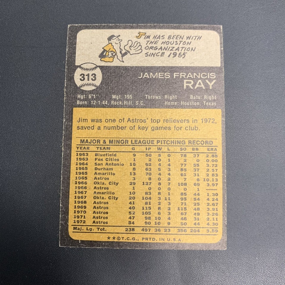 1973 Topps Jim Ray # 313 Houston Astros Baseball Card | eBay