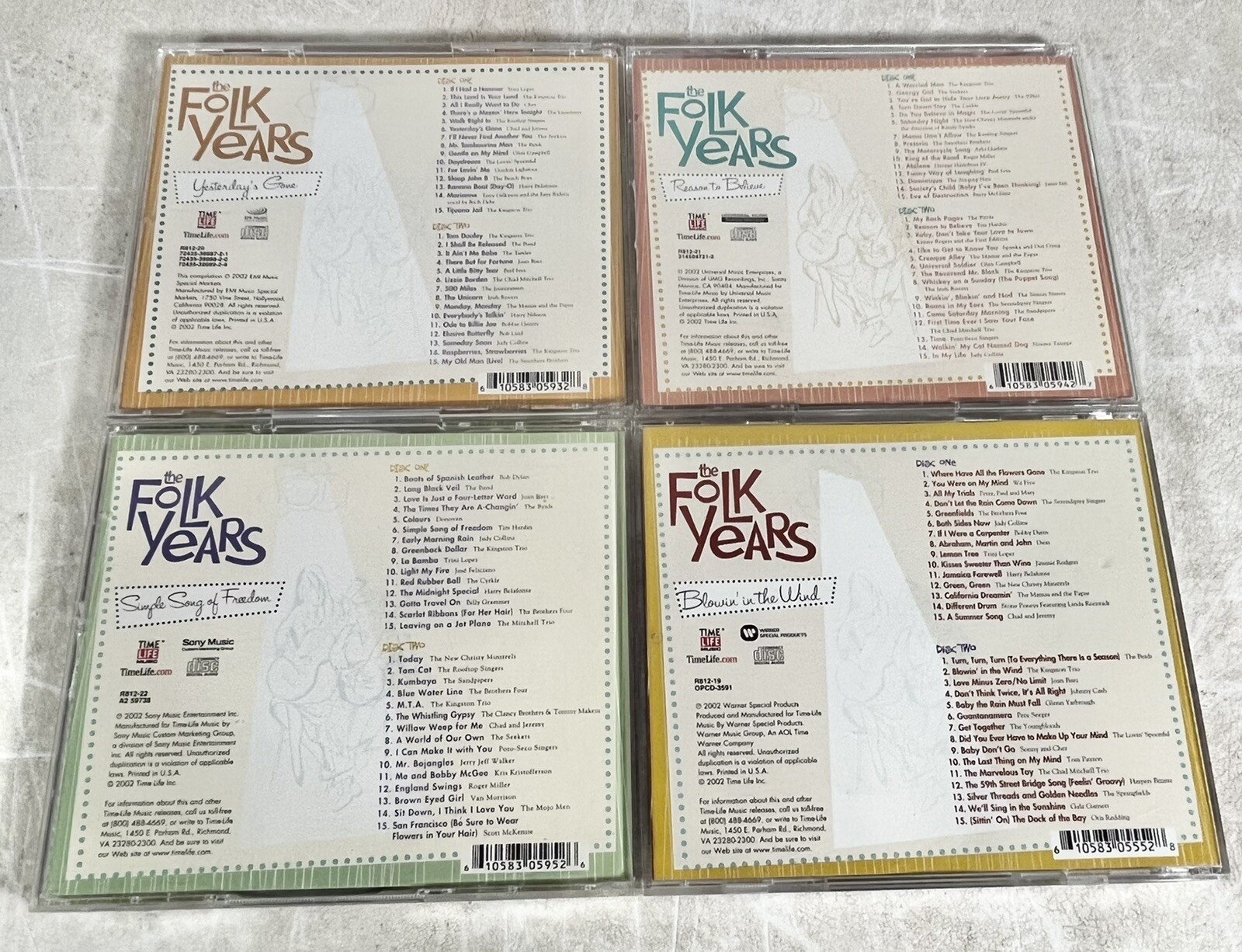 The Folk Years - Time Life CD Set, 8 Total CDs, Cases Have Damage ...