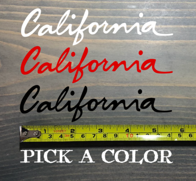 California Sticker Decal License Plate Font DIE CUT Vinyl Bear New ...