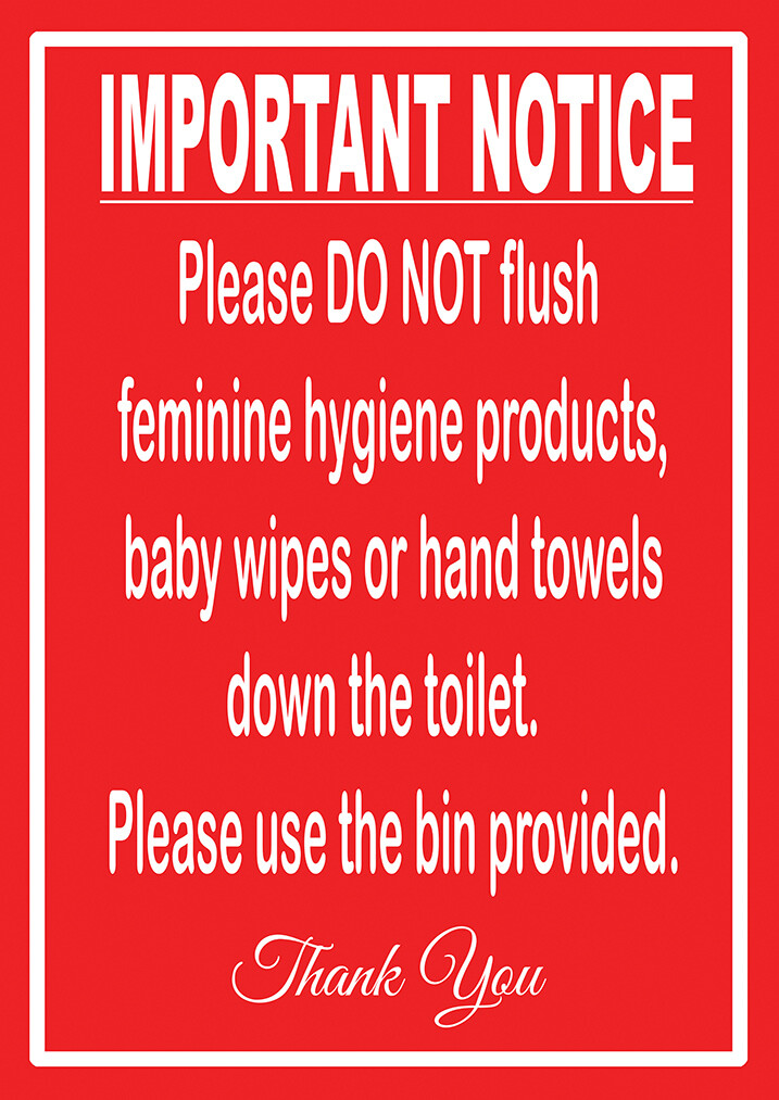 Do Not Flush Sanitary Products