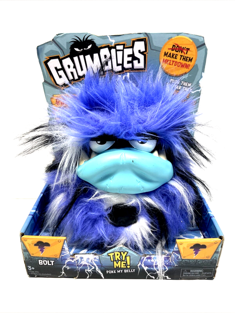 Grumblies Bolt Purple Pomsies Plush Interactive Kids Toy Boys Gift Set ...