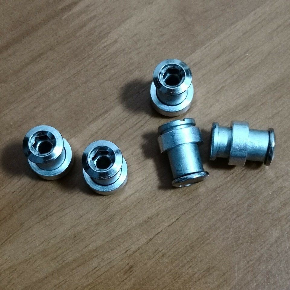 5pcs Bicycle Bots Extra-long Triple Chainring Bolts Nuts Spacers | eBay
