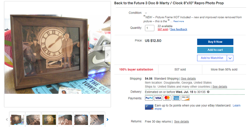 Back to the Future 3 Doc Brown & Marty McFly / 8"x10" Repro Clock Photo ...