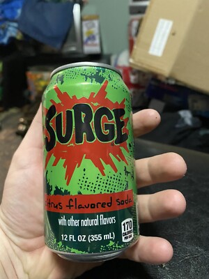 Surge Soda Discontinued 12oz can Collectible Energy Coca Cola Vintage ...