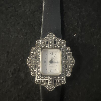 Avon Quartz Ladies Watch with a Black Band-vintage Pre-owned | eBay