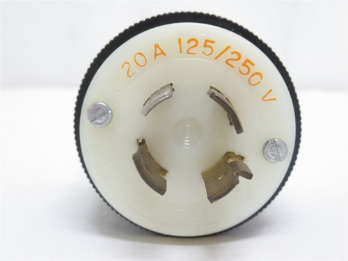 235637 Old-Stock; Hubbell HBL2421 Locking Plug L15-20P; 250VAC; 20A; 3 ...