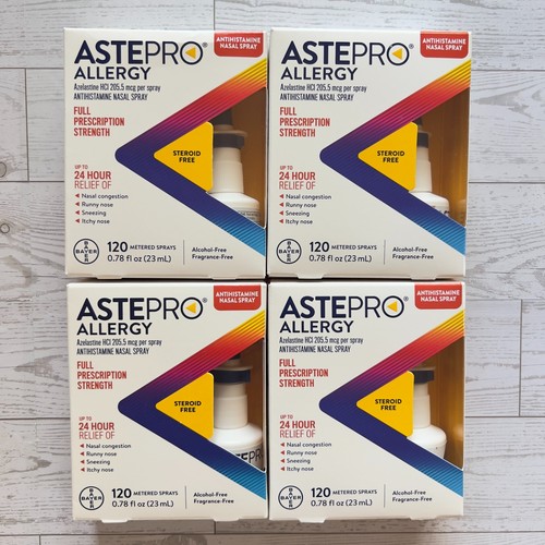 4 pk - ASTEPRO Allergy Antihistamine Nasal 120 Metered Sprays EXP 12/ ...