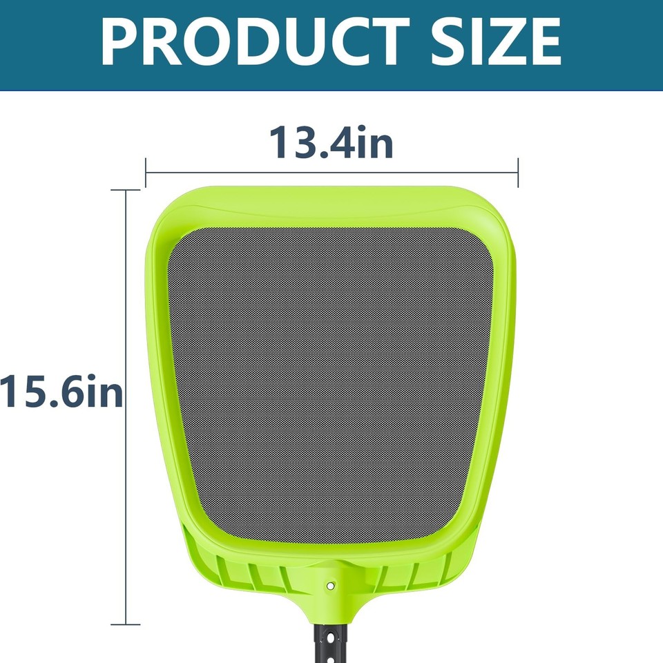 Professional Pool Skimmer Net, Reinforced Frame, Nylon Mesh, Green | eBay