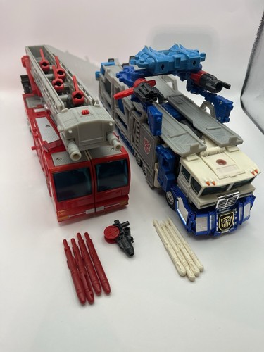 Transformers RID Takara Fire Convoy/optimus Prime And Hasbro Ultra ...