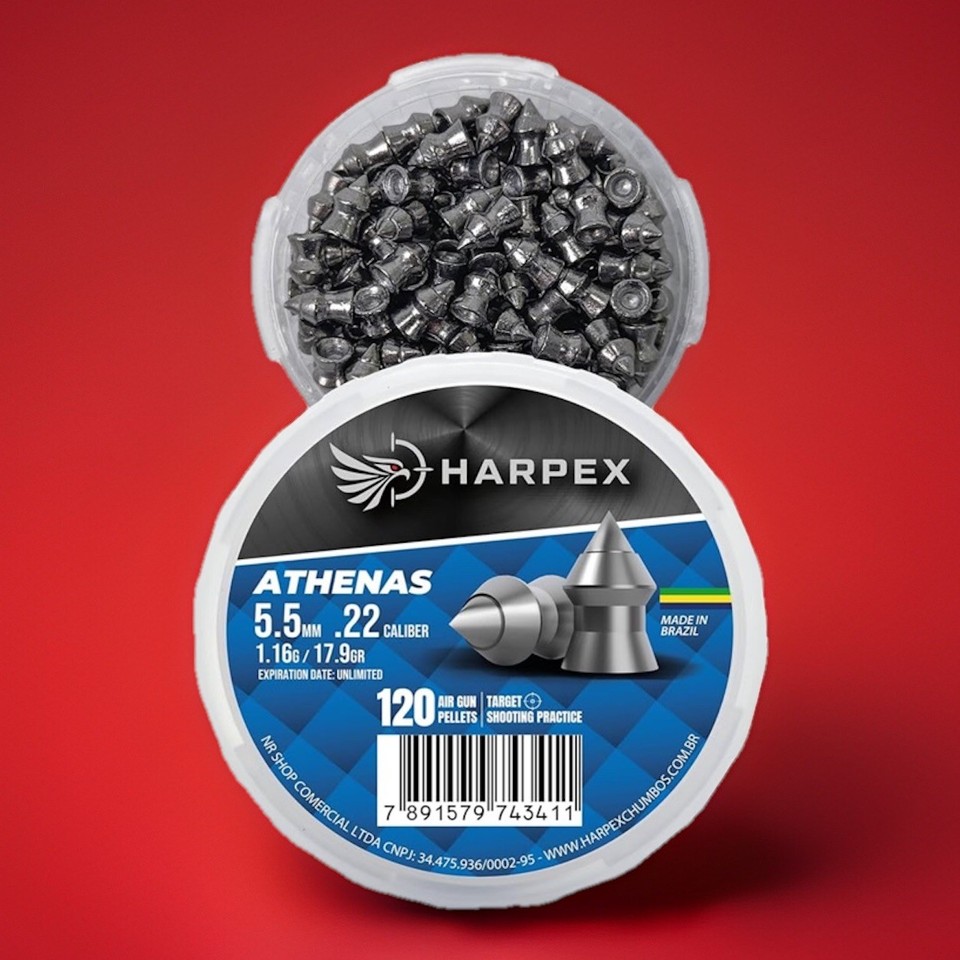 Brazil Harpex Athenas Drill Pellets .22 Cal Heavy Hunter Pointed Tipped Slugs | eBay
