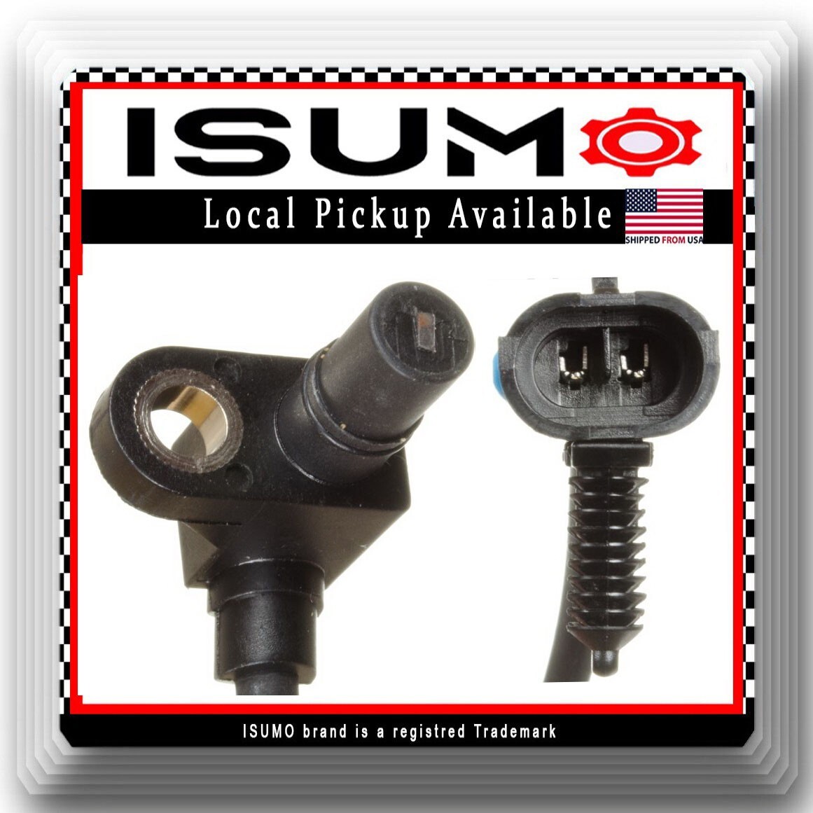 2 ABS Wheel Speed Sensor W/Connectors Front L/R Fits: Chevrolet & GMC ...