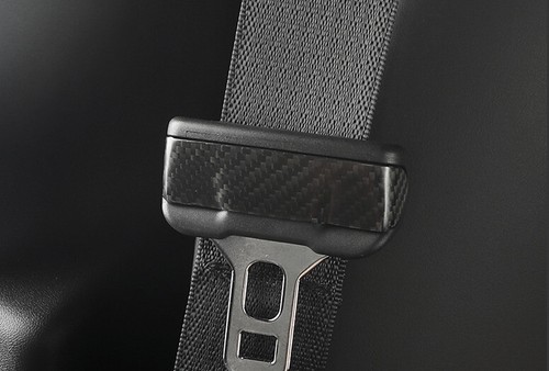 For Tesla Model 3 17-2021 Matt Carbon Fiber Interior Seat Belt Buckle ...