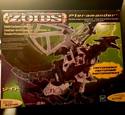 ZOIDS HASBRO 1/72 #045 PTERAMANDER COMPLETE IN BOX UNUSED STICKERS 2002 ...