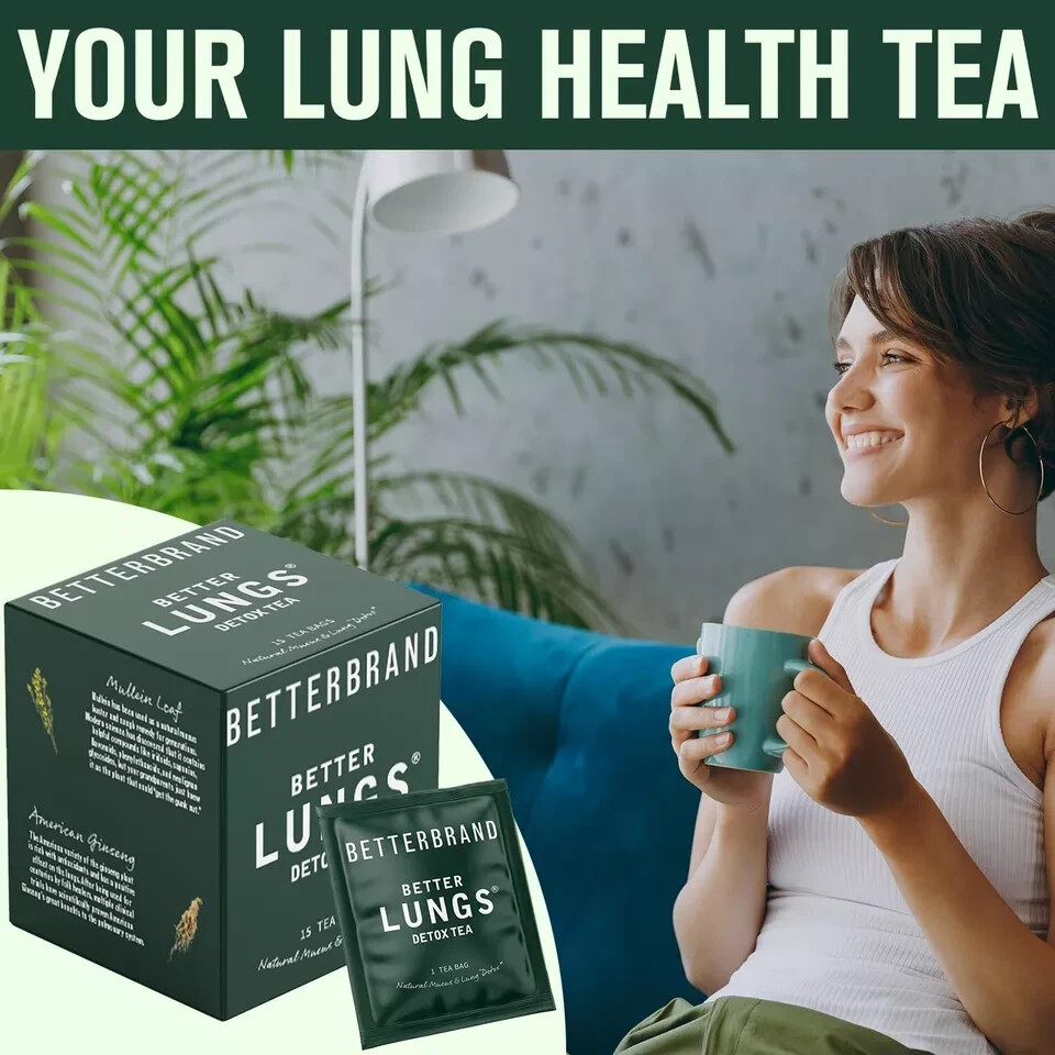 Betterbrand Better Lungs Detox Tea - Herbal Tea Bags - Mullein Leaf Ginseng E... | eBay