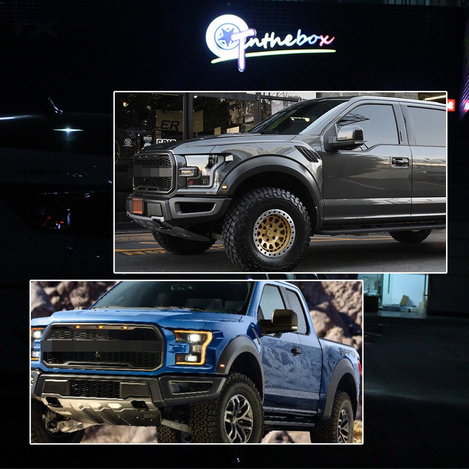 [SMOKED] Amber LED Front Fender Side Marker Light For 17-up Ford F150 ...