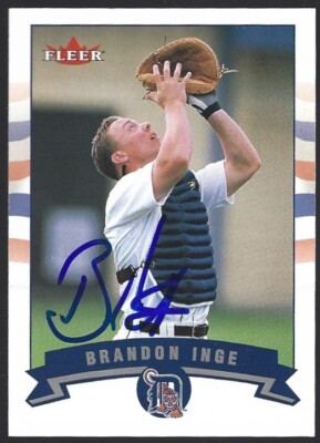 2002 Fleer baseball #352 Brandon Inge IP autograph signed card | eBay