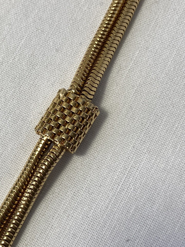 Snake Chain Gold Tone Necklace | eBay