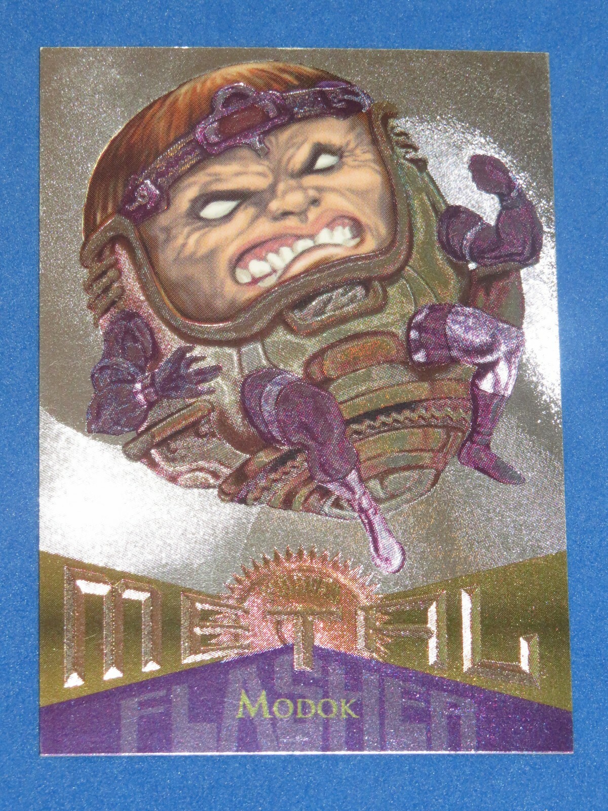 1995 Marvel Metal Silver Flasher FOIL Parallel Card MODOK #35 VILLIAN ...