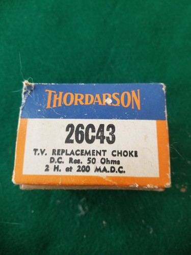 NOS Vintage THORDARSON CHOKE TRANSFORMER 26C43 2Hy. AT 200 MADC | eBay