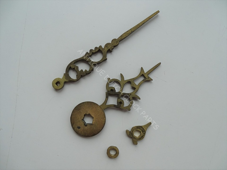 ANTIQUE CLOCK HANDS FOR AN ANTIQUE FRIESIAN TAIL CLOCK WITH ALARM HAND ...
