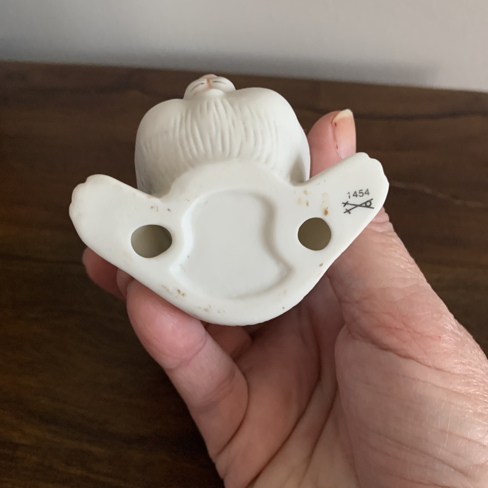 HOMCO White Easter Bunny Ceramic Hand Stand Rabbit Tumbling Figurine ...