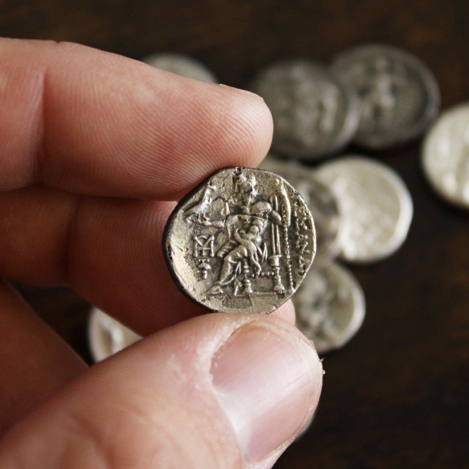Ancient Alexander The Great Silver Coin - Silver Drachm - With Display ...