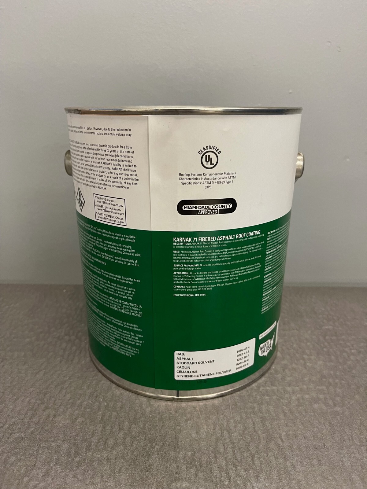 1 Can of Karnak 71 Fibered Asphalt Roof Coating (1-Gallon) | eBay