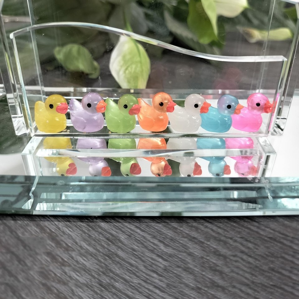 220 Pcs Mini Resin Ducks Luminous Tiny Ducks Miniature Duck Glow in The ...