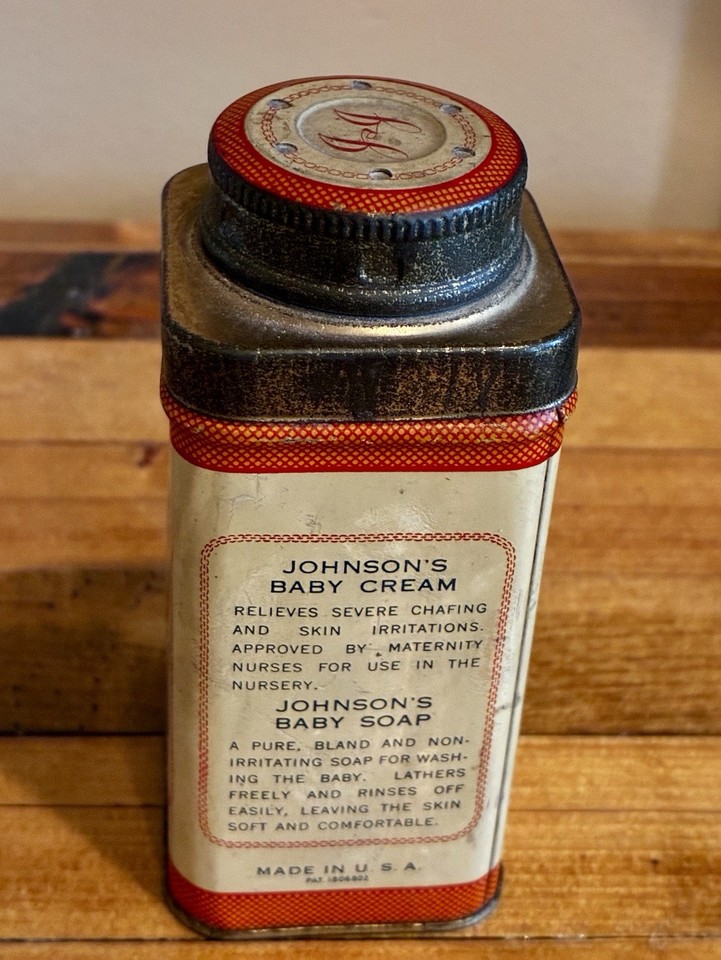 Vintage JOHNSON’S BABY POWDER TIN 4 1/8 Oz - Borated Talcum Talc | eBay