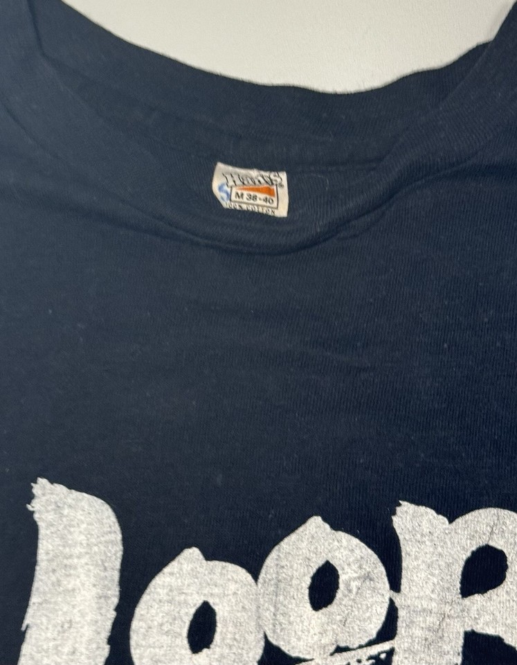 Mens S-M Vintage The Loop FM98 Tshirt Tee Disco Sucks 70’s Black Silver ...
