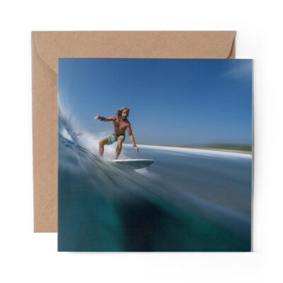 1 x Blank Greeting Card Surfer Dude Surf Ocean Wave Surfing #52202 ...
