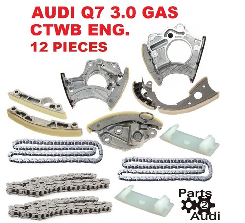 OEM Engine Timing Chain Tensioners Guide Rails Kit For Audi Q7, 3.0L ...