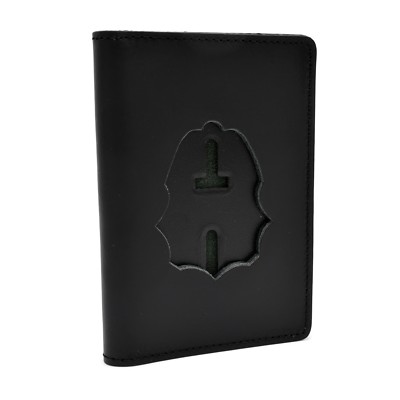 DEA Agent Badge Wallet Double ID Cards Outside Mount Black Leather Case ...