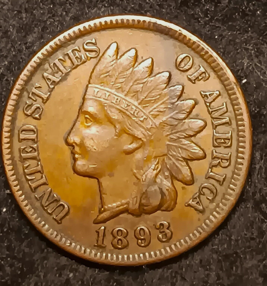 1893 Native American Indian Head Penny Rare FULL LIBERTY 131 year old ...