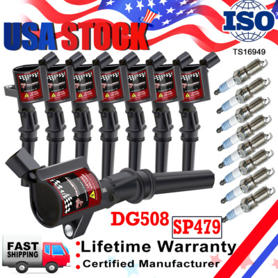 Carbole 8 DG508 Ignition Coil/ Spark Plug SP479 Fit Ford F150 C1417 ...