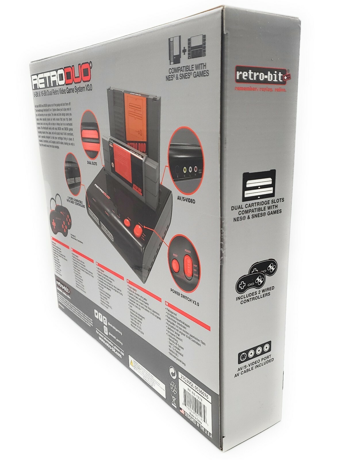 Retro-Bit retro Duo Launch Edition Red & Black Console (NTSC-J (Japan ...