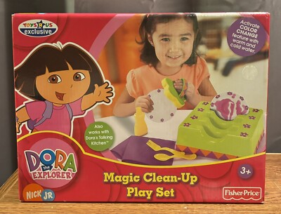 DORA EXPLORER NICK JR FISHER PRICE MAGIC CLEAN UP PLAY DISH SET 2006 ...