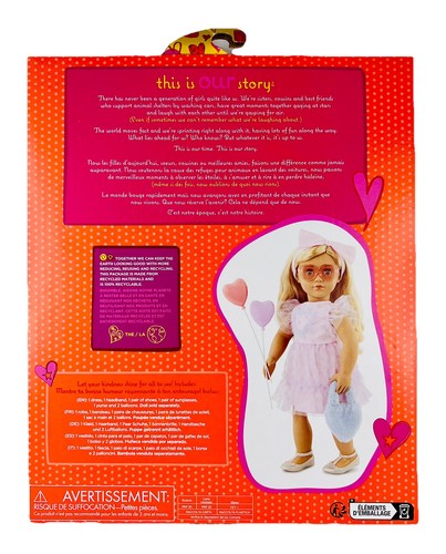 Our Generation All Heart Balloons Plush Purse Dress Shoes Bow Deluxe ...