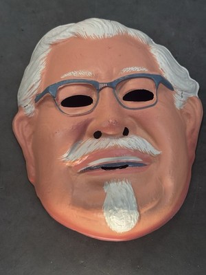 Colonel Sanders Mask VTG KFC Kentucky Fried Chicken Costume Halloween ...