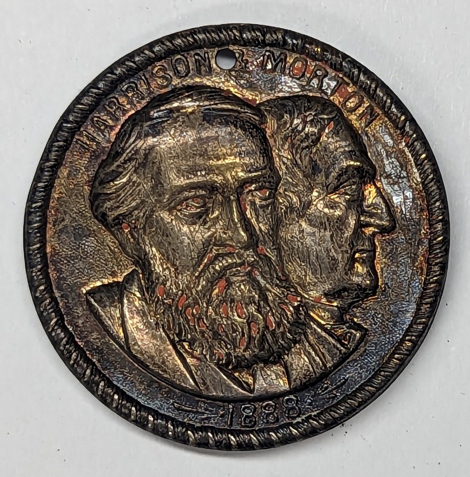 1888 HARRISON MORTON Jugate Shell Medal 28mm BH-1888-110 Copper | eBay