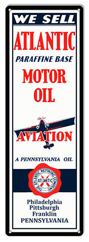 Atlantic Motor Oil Reproduction Aviation Metal Sign 6x18 | eBay