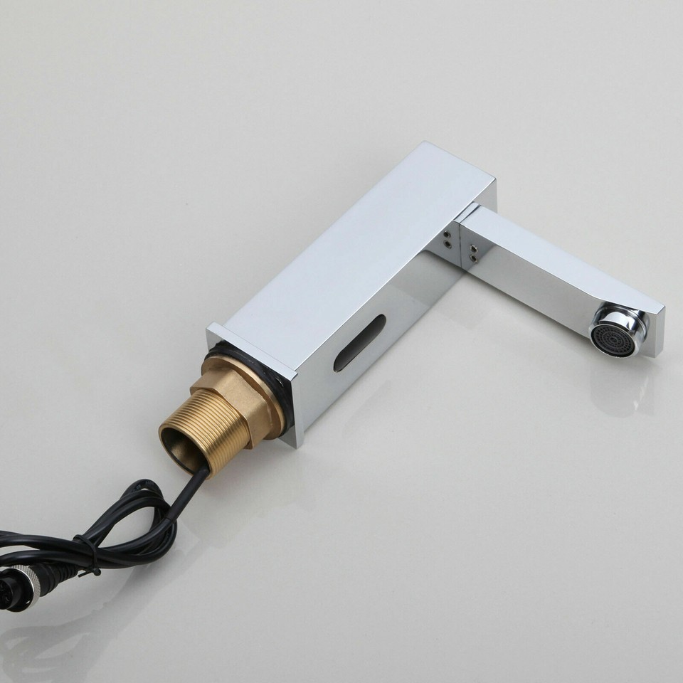 Hands Free Touchless Bathroom Basin Sensor Faucet Single Hole Mixer ...