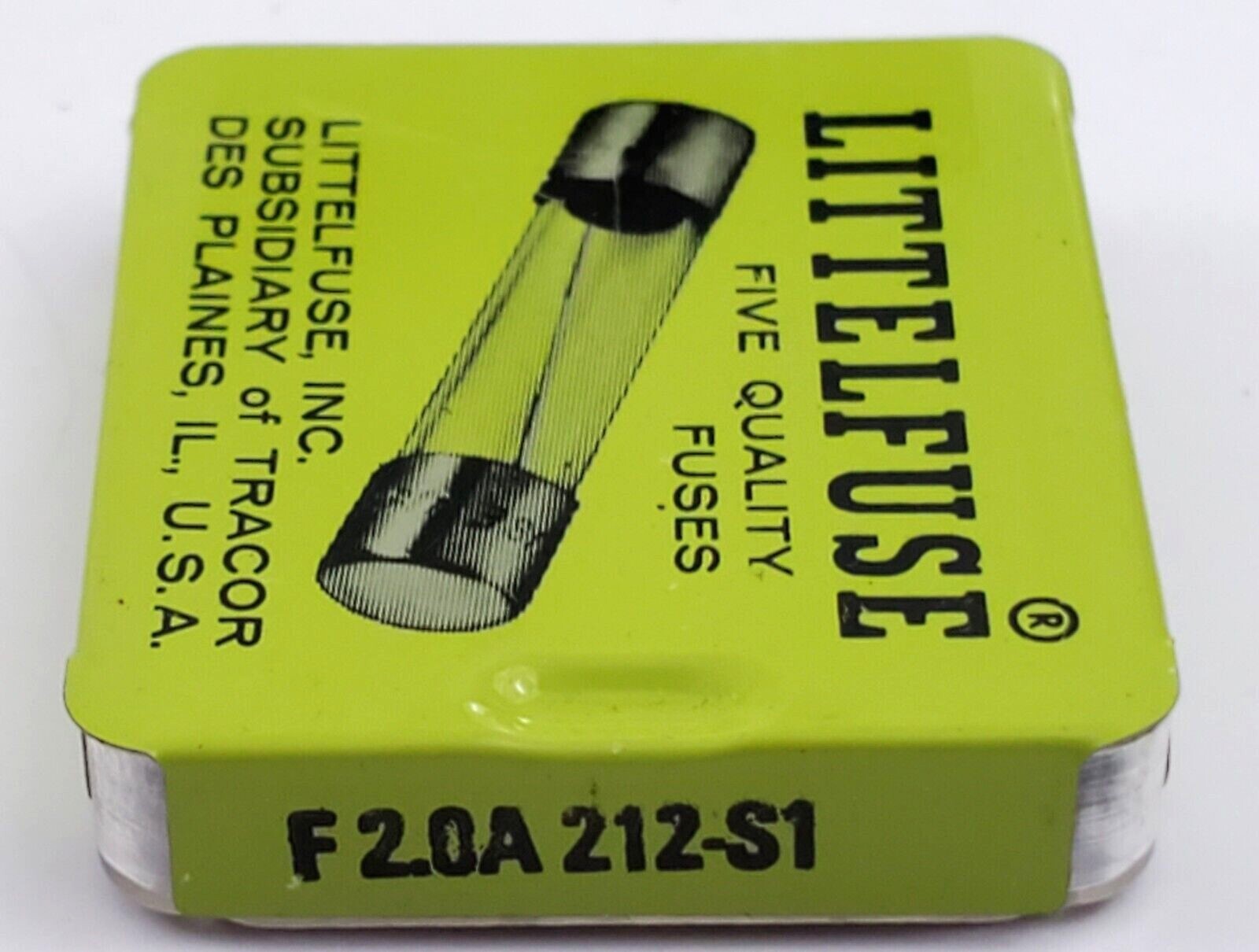Pack of 5 Littelfuse F2.0A 212-S1 2 Amp 250 Volt Vintage Silicone ...